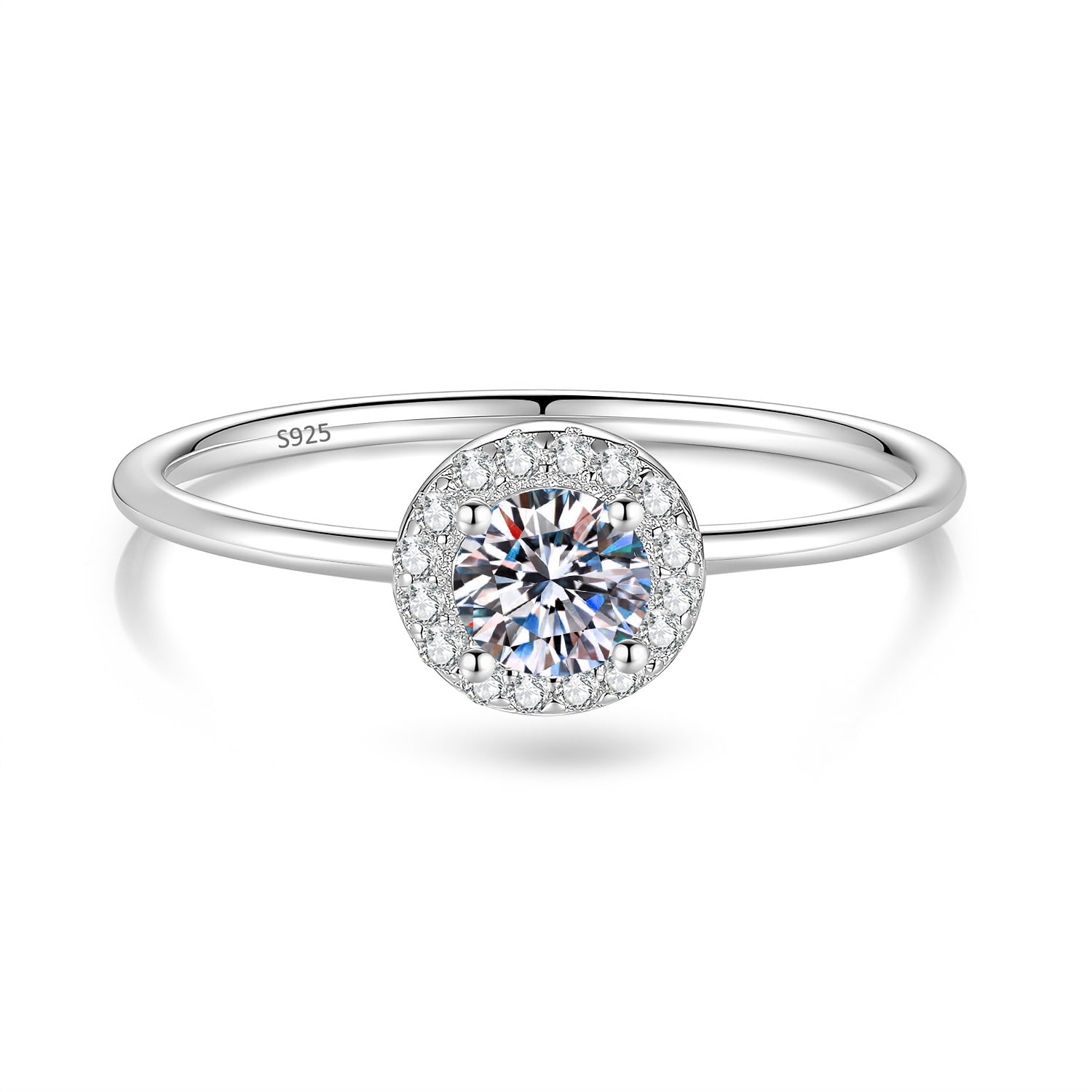 Apaison Delicate 0.3 Carat Moissanite Women Ring - Wedding Engagement ...