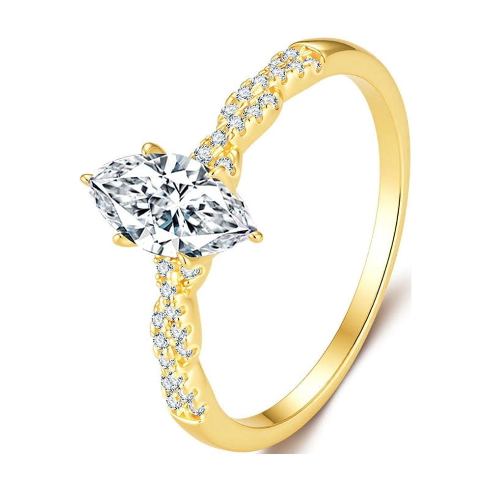 Apaison Luxury Sparkling 1 Carat Moissanites Wedding Rings for Women ...