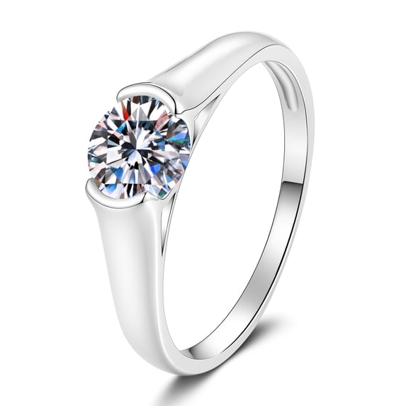Apaison Single 1CT&2 Carat Moissanite Women Ring - Wedding Engagement ...