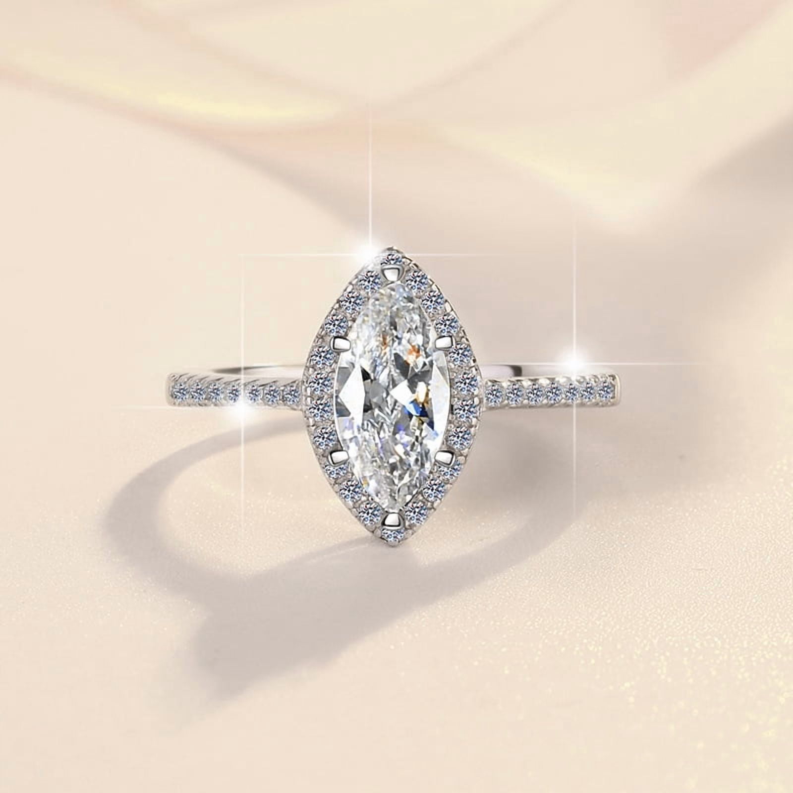 Apaison Sparkling 1 Carat Moissanite 925 Sterling Silver Rings for ...