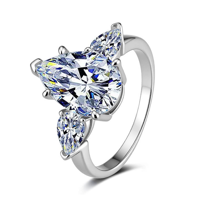 Apaison Sparkling 1ct&2 Carat Moissanites Wedding Rings for Women ...