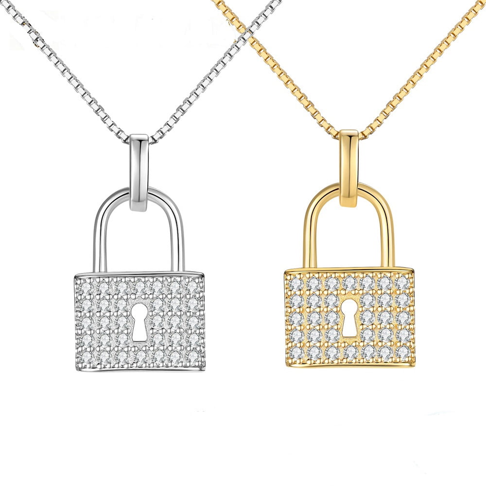 Apaison Sparkling Moissanites Women Adjustable Necklace Pendant ...