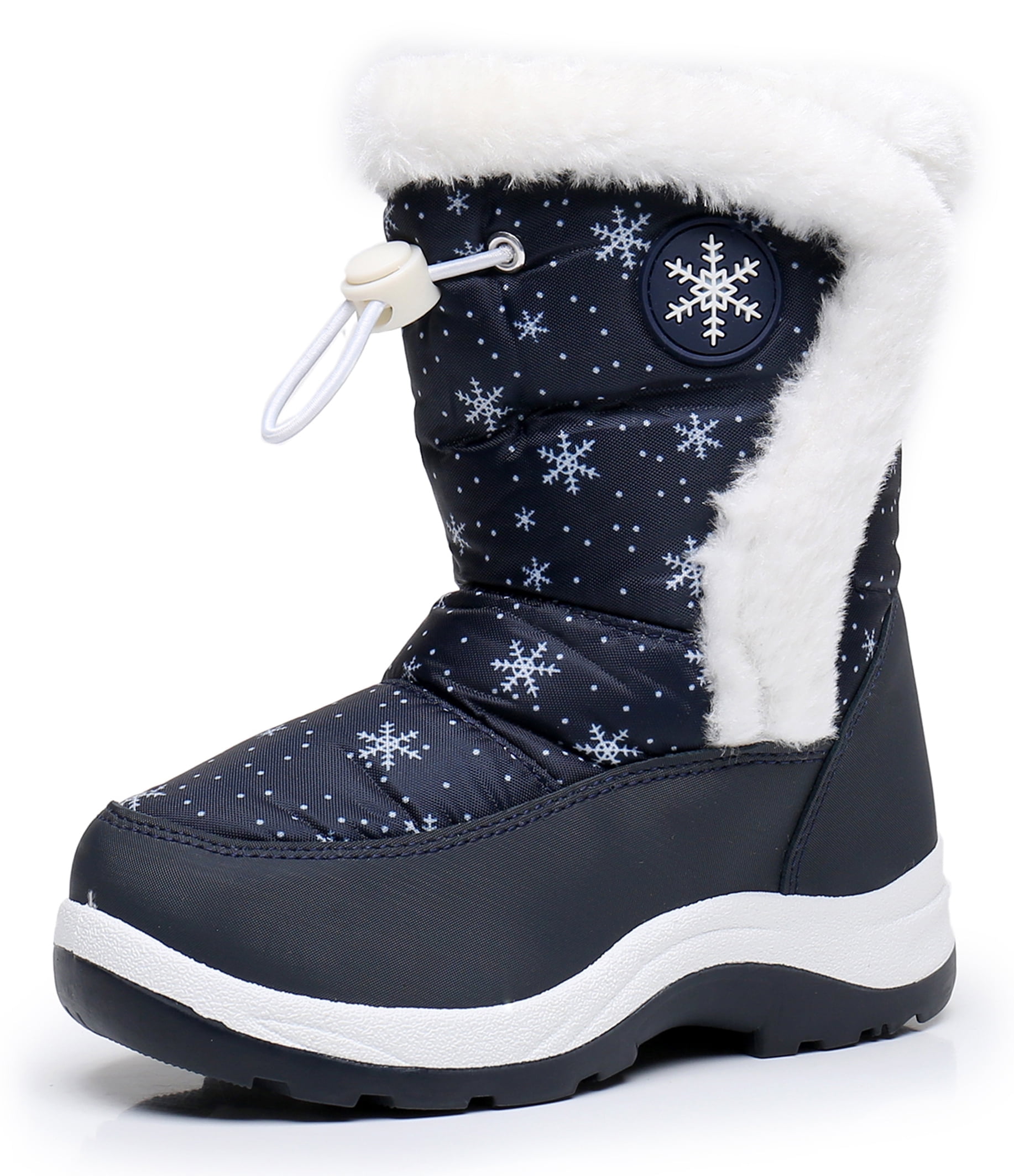 Apakowa Girls Insulated Warm Lined Winter Snow Boots Water Resistance ...