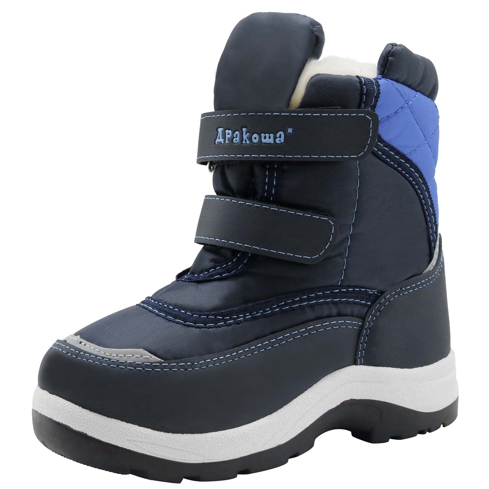 Apakowa Kid's Boys Winter Snow Boots (Toddler/Little Kid) - Walmart.com
