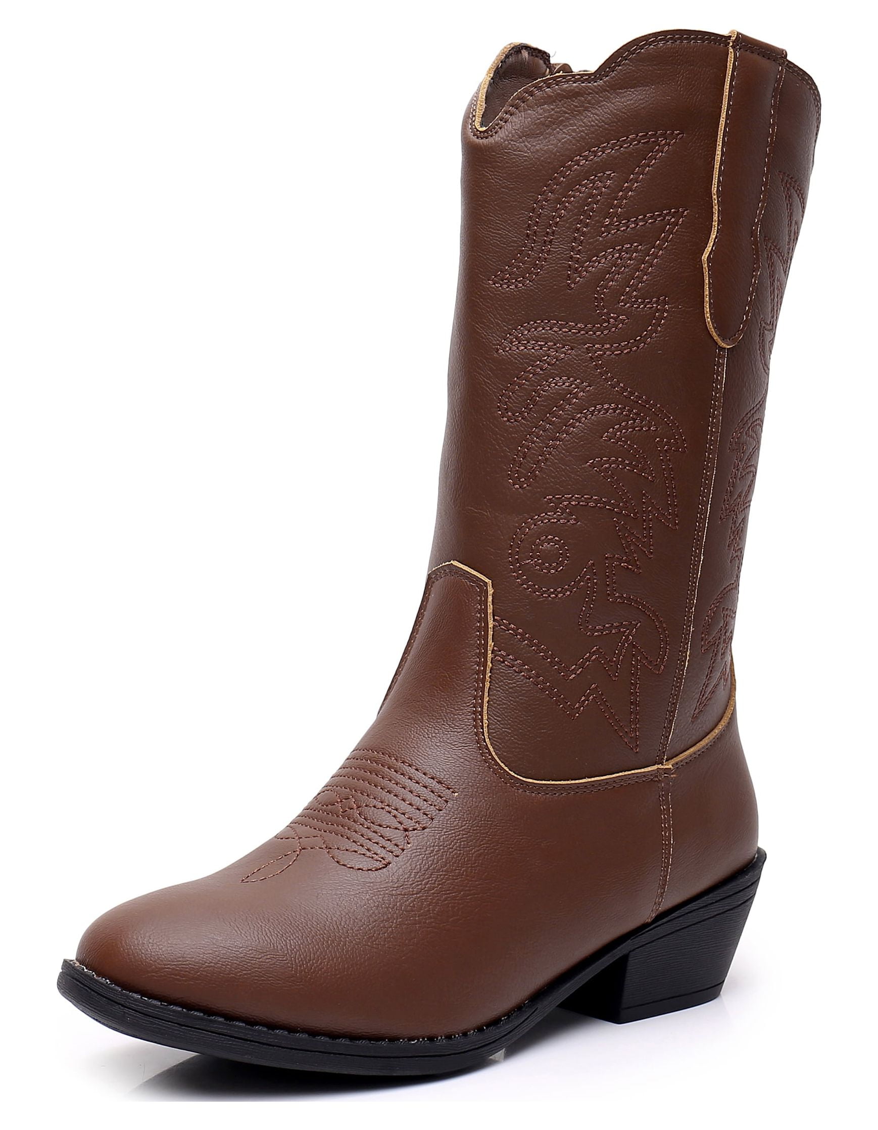 Apakowa Kids Boys Girls Cowboy Boots Classic Western Boots - Walmart.com