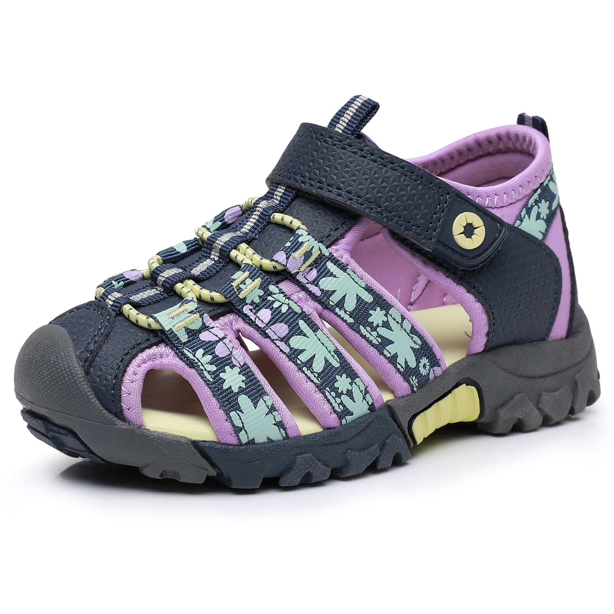 Apakowa Kids Boys Girls Sandals Hook and Loop Lightweight Closed-Toe ...