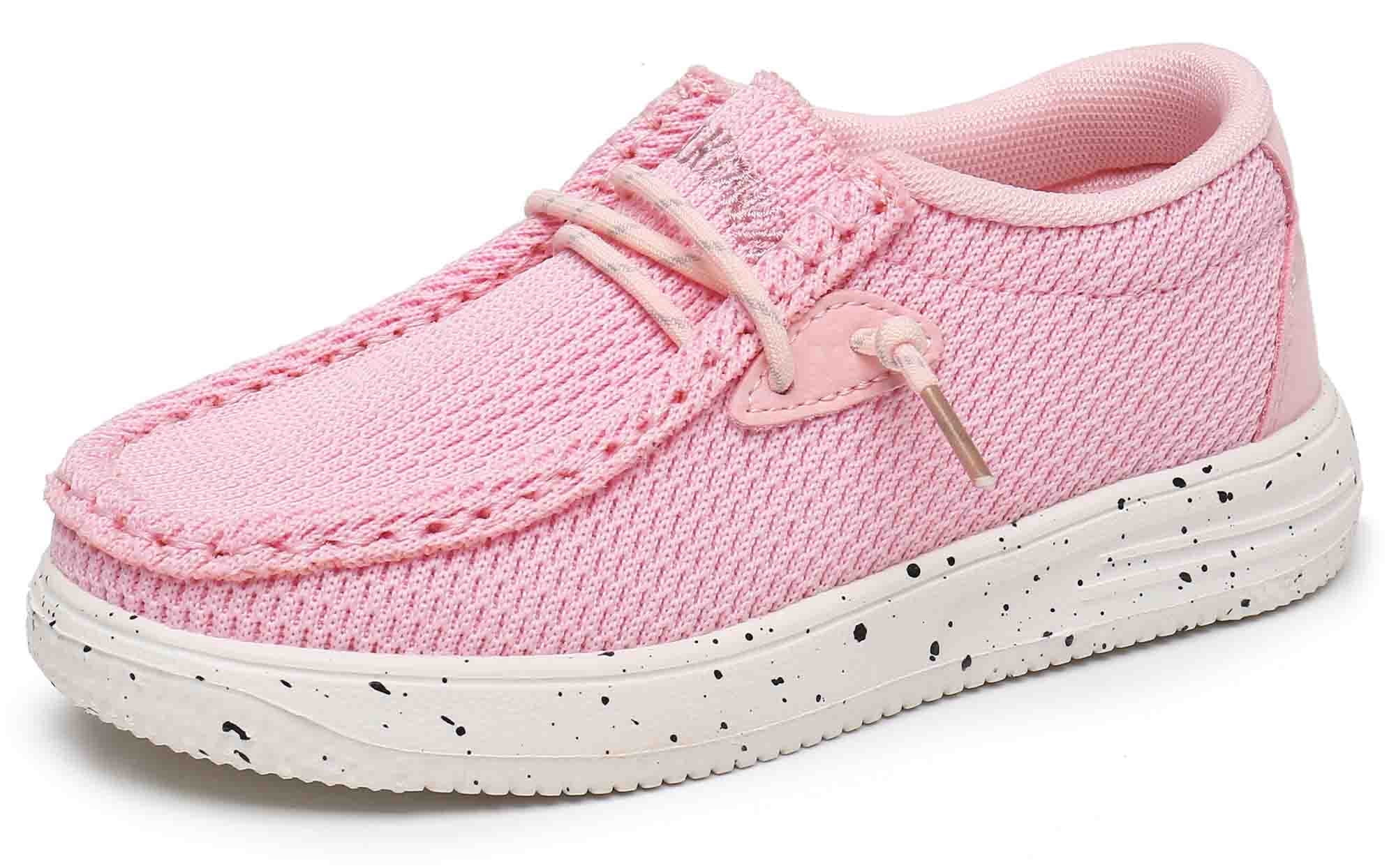 Apakowa, Kids Boys Girls Slip-On Casual Loafers, Pink, Size 4 Big Kid ...
