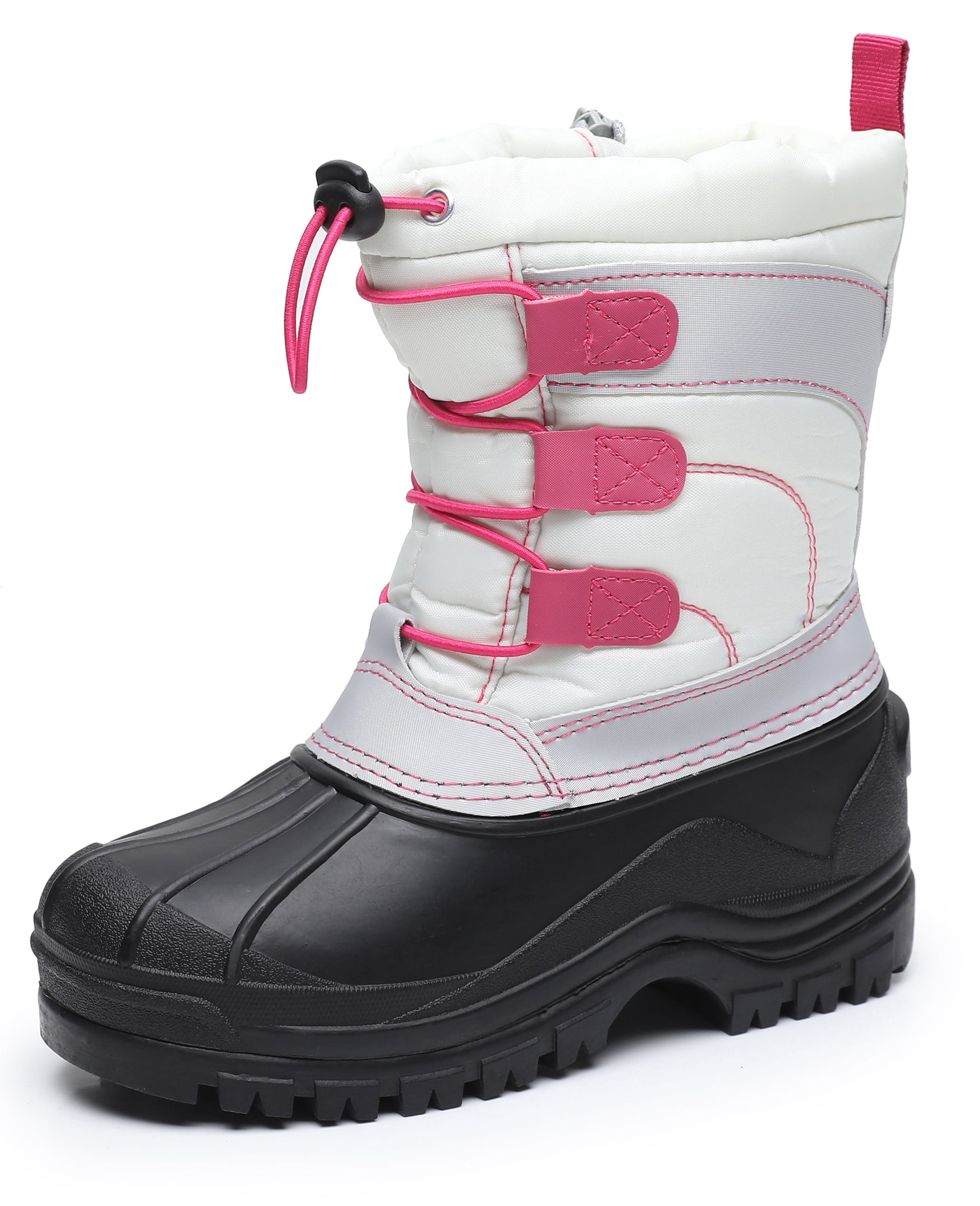 Apakowa Kids Boys Girls Winter Snow Boots Waterproof Outdoor Insulated ...