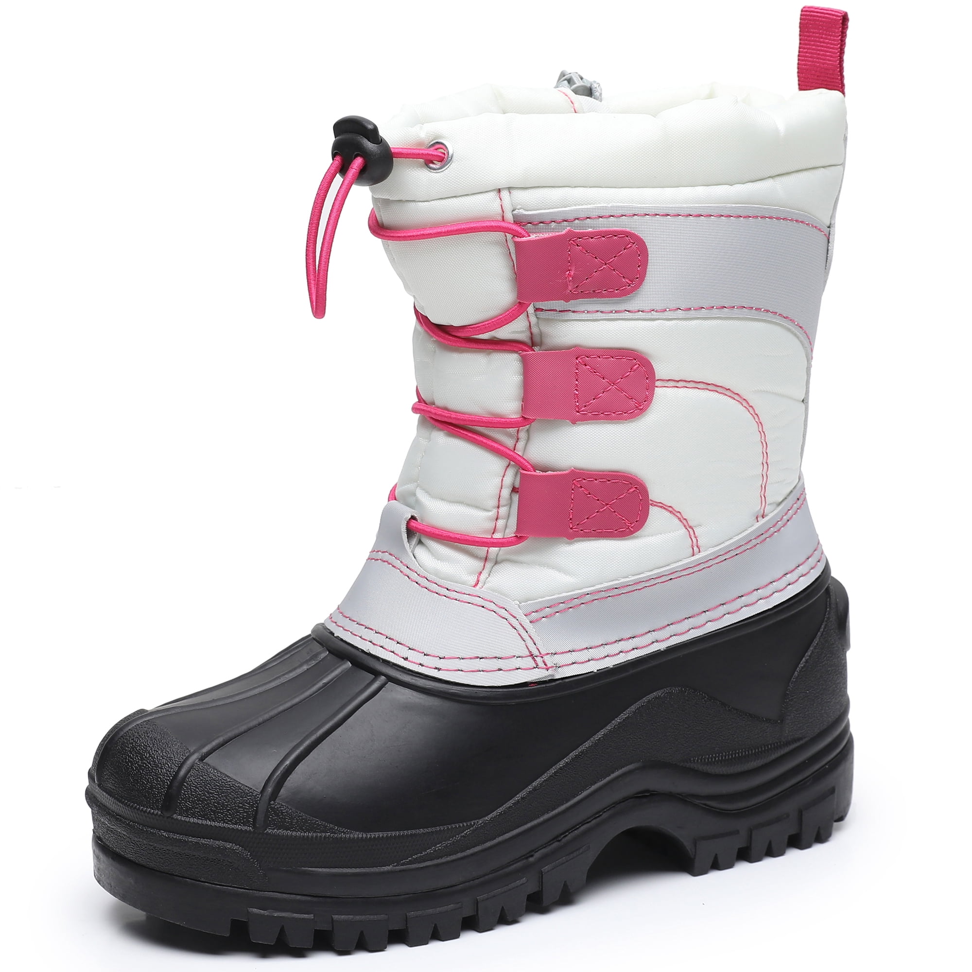 Apakowa Kids Boys Girls Winter Snow Boots Waterproof Outdoor Insulated ...