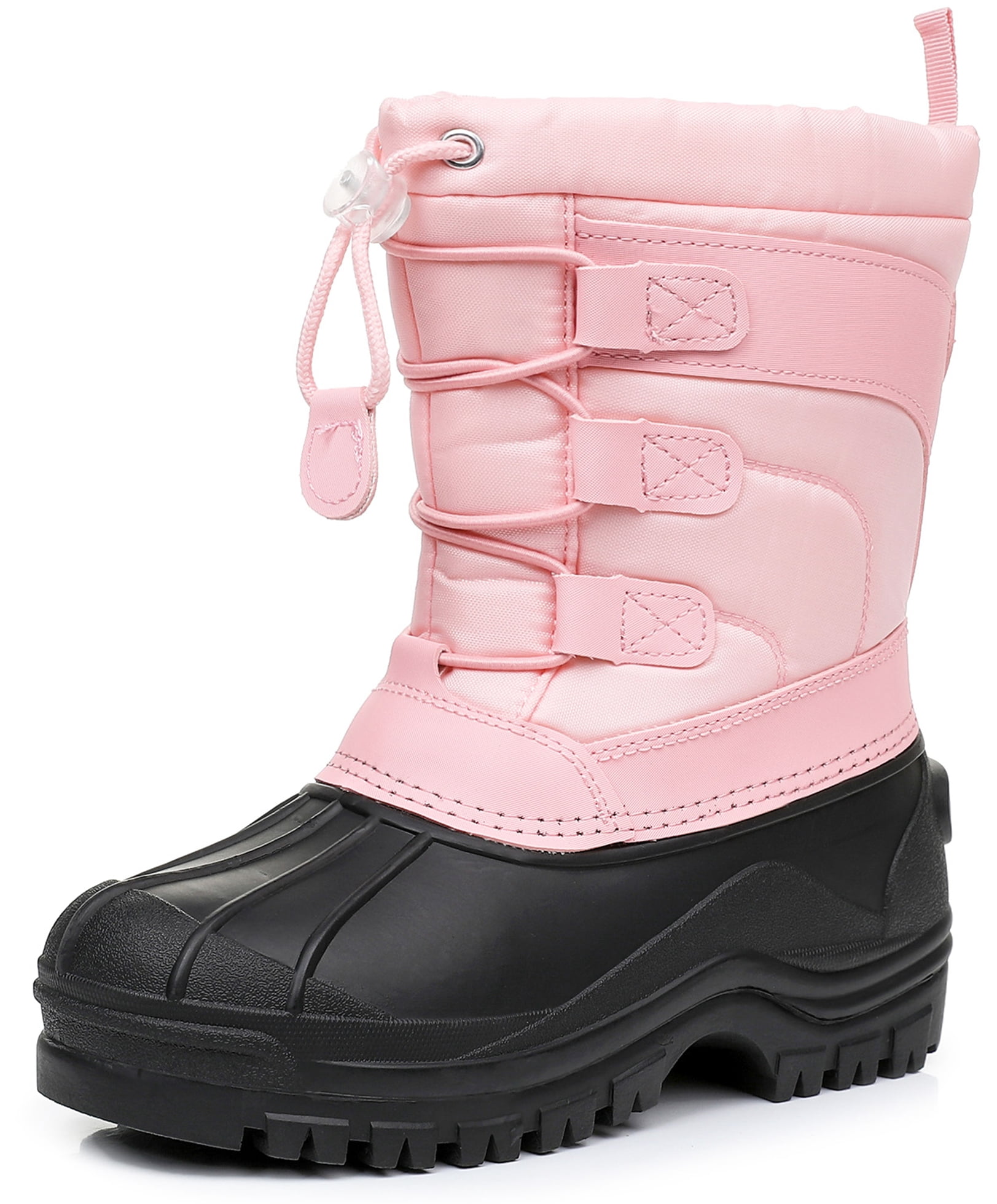 Apakowa Kids Boys Girls Winter Snow Boots Waterproof Outdoor Insulated ...