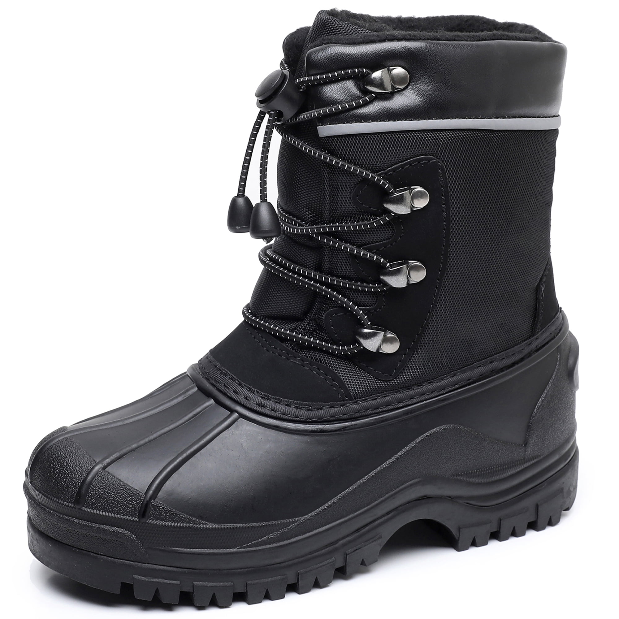 Apakowa Kids Boys Girls Winter Snow Boots Waterproof Outdoor Insulated ...