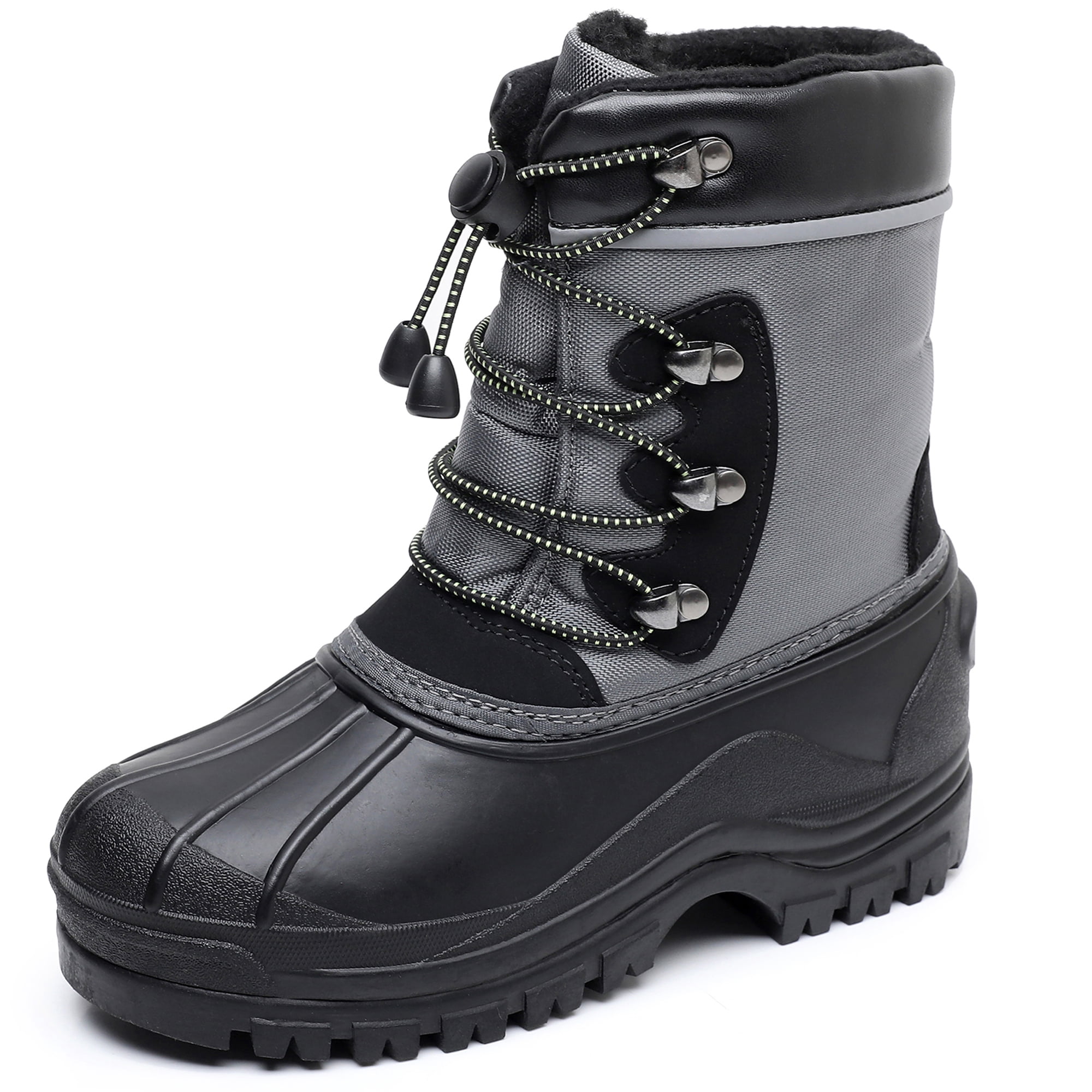 Apakowa Kids Boys Girls Winter Snow Boots Waterproof Outdoor Insulated ...