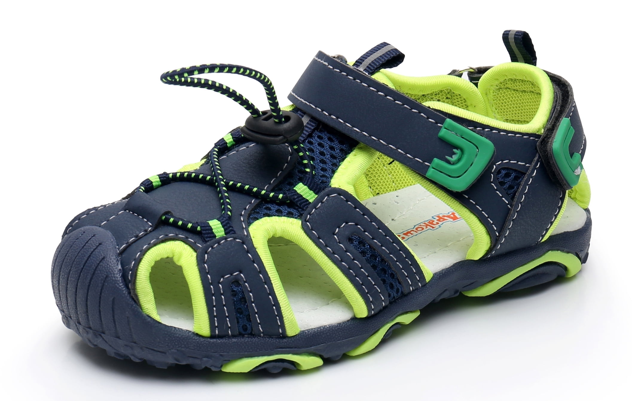 Apakowa Kids Boys Outdoor Athletic Sport Closed-Toe Sandals Boys ...