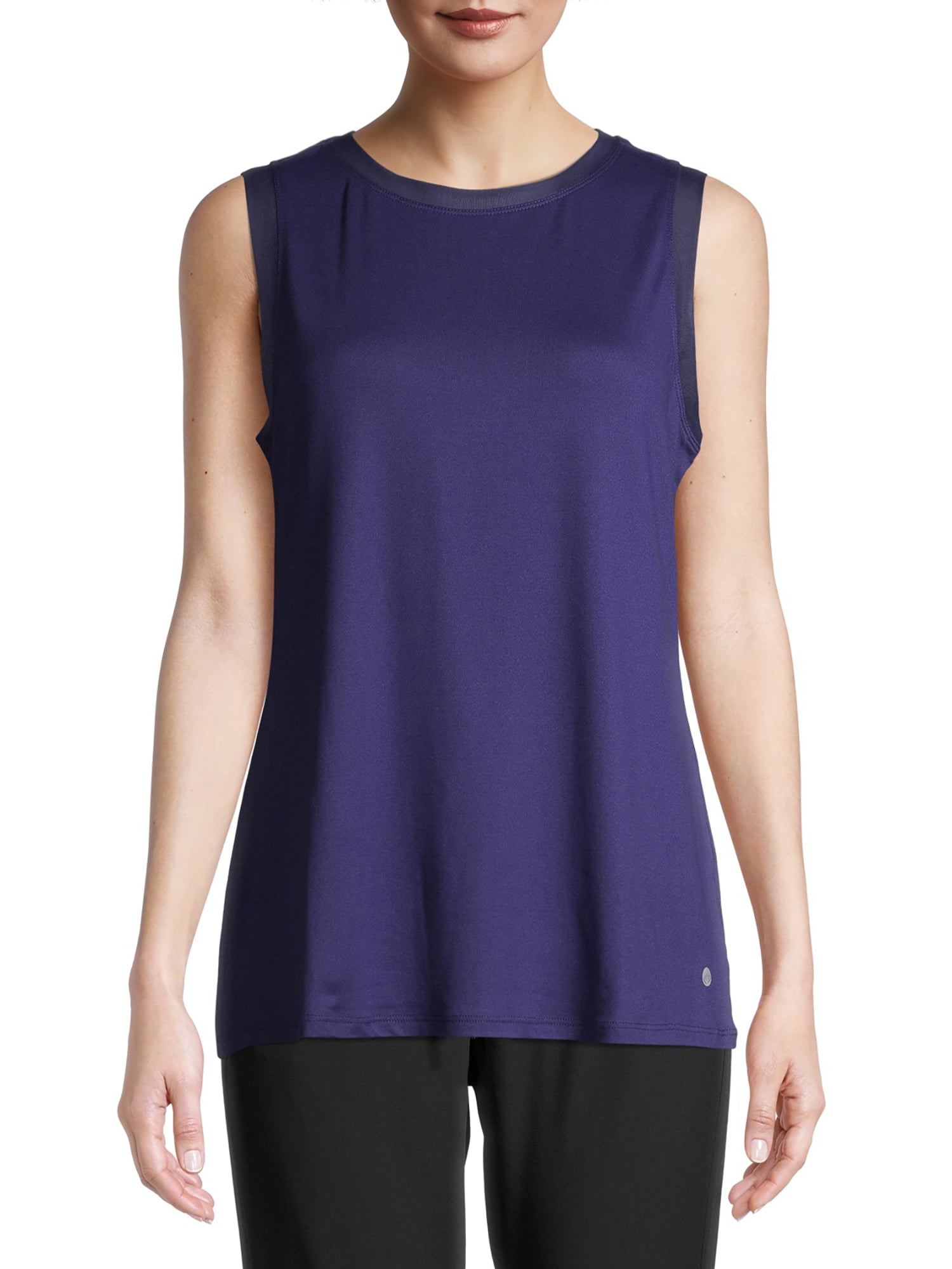 Apana Women's Active Tank Top with Mesh Trim - Walmart.com