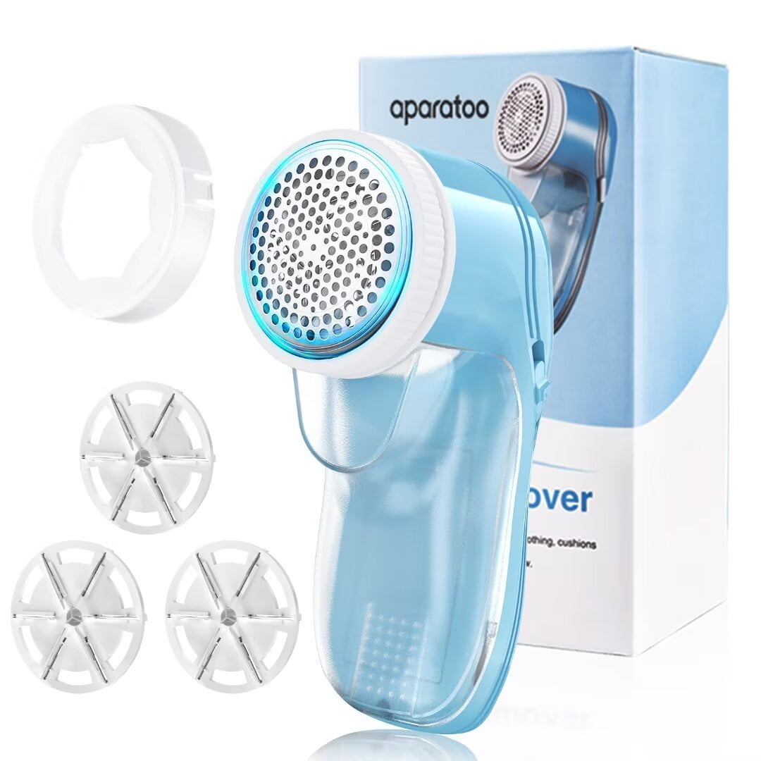 aparatoo Fabric Shaver for Clothes with 3 Replaceable Blades Hair ...