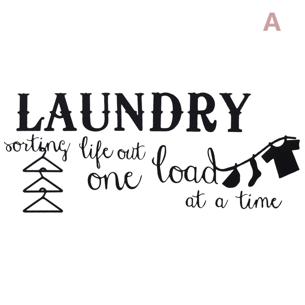 Apartment Art Symbol Washing Machine Home Decor Removable Quotes ...