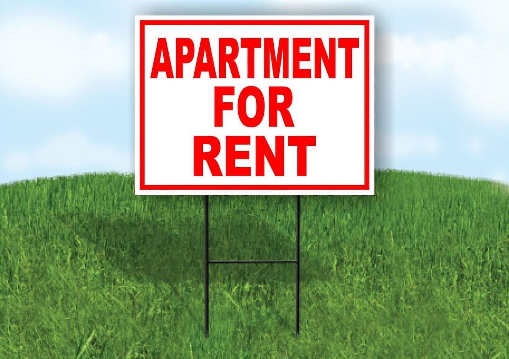 Apartment For Rent Red White Yard Sign Road Sign (Excluding Stand) SIZE ...