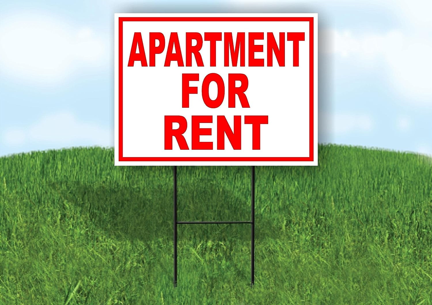 Apartment For Rent Red White Yard Sign Road Sign With Stand - Walmart.com