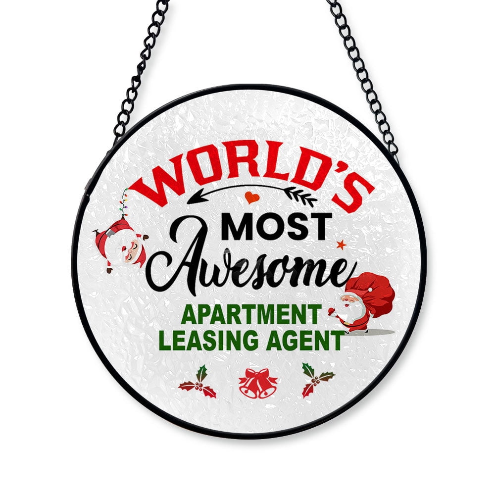 Apartment Leasing Agent Stained Glass Window Hanging 2025 Gifts for Men ...