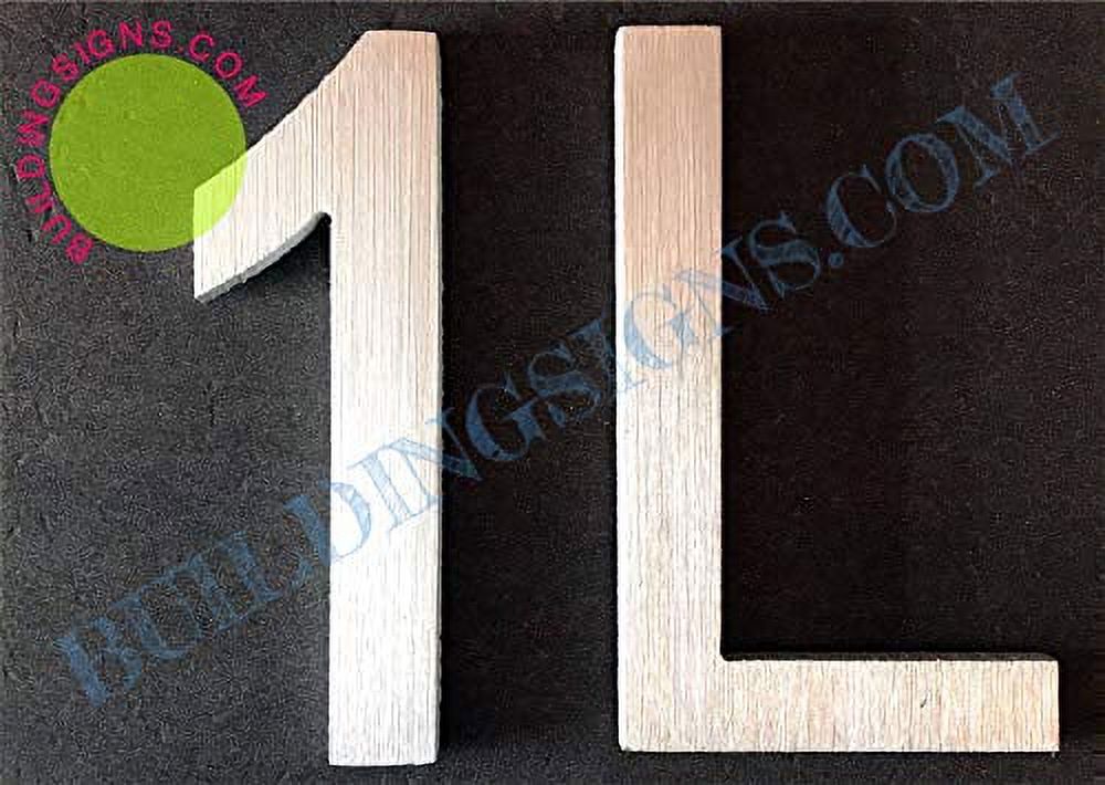 Apartment Number 1L Sign (Brush Silver,Double Sided Tape, Rust Free, 2. ...
