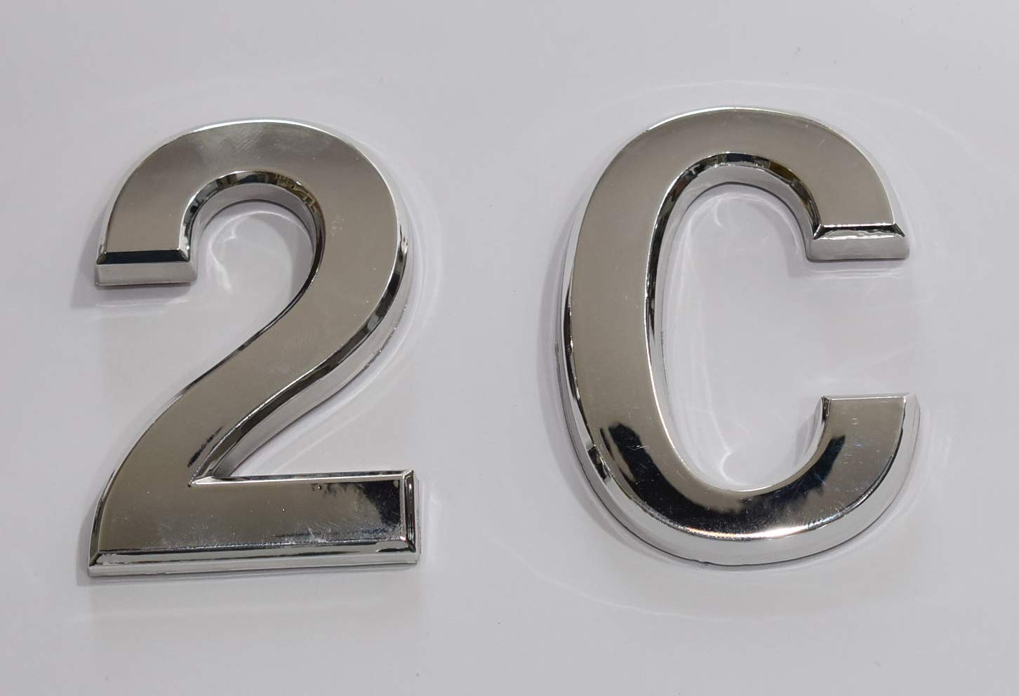 Apartment Number 2C Sign/Mailbox Number Sign, Door Number Sign. (Silver ...