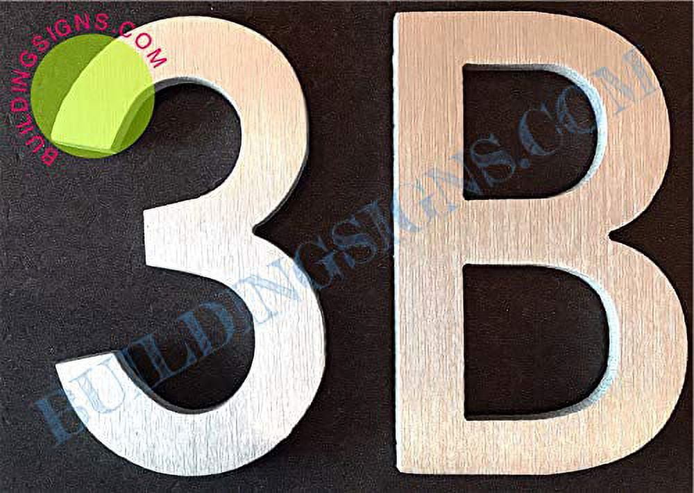 Apartment Number 3B Sign/Mailbox Number Sign, Door Number Sign.(Silver ...