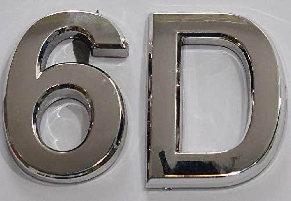 Apartment Number 6D Sign/Mailbox Number Sign, Door Number Sign. (Silver ...