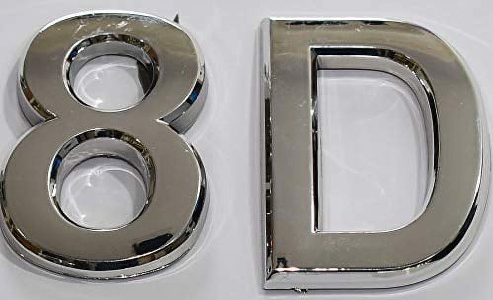 Apartment Number 8D Sign/Mailbox Number Sign, Door Number Sign. (Silver ...