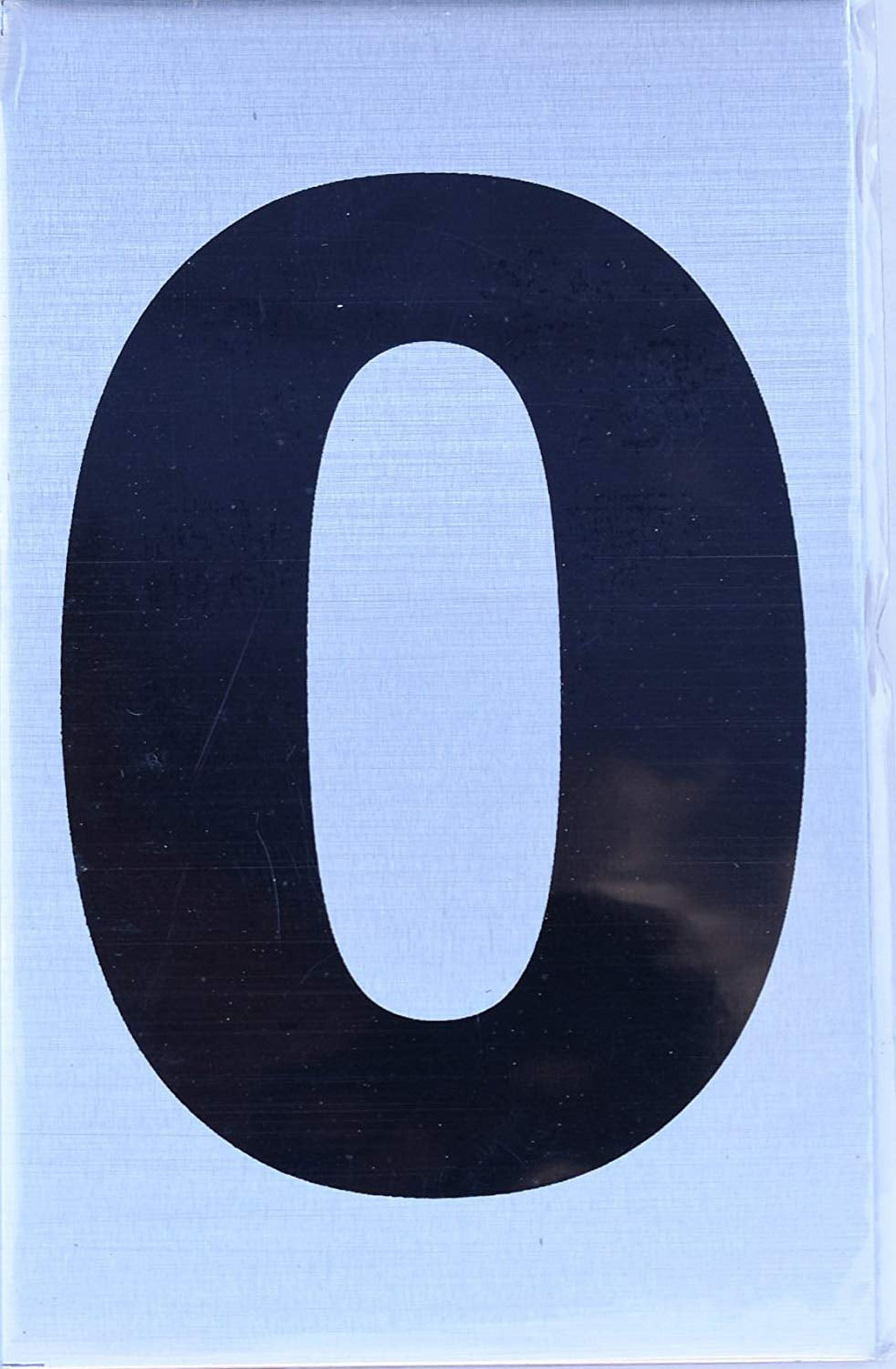 Apartment Number Sign - Letter O Brush Aluminium, Size 2.5X4) - Porte D ...