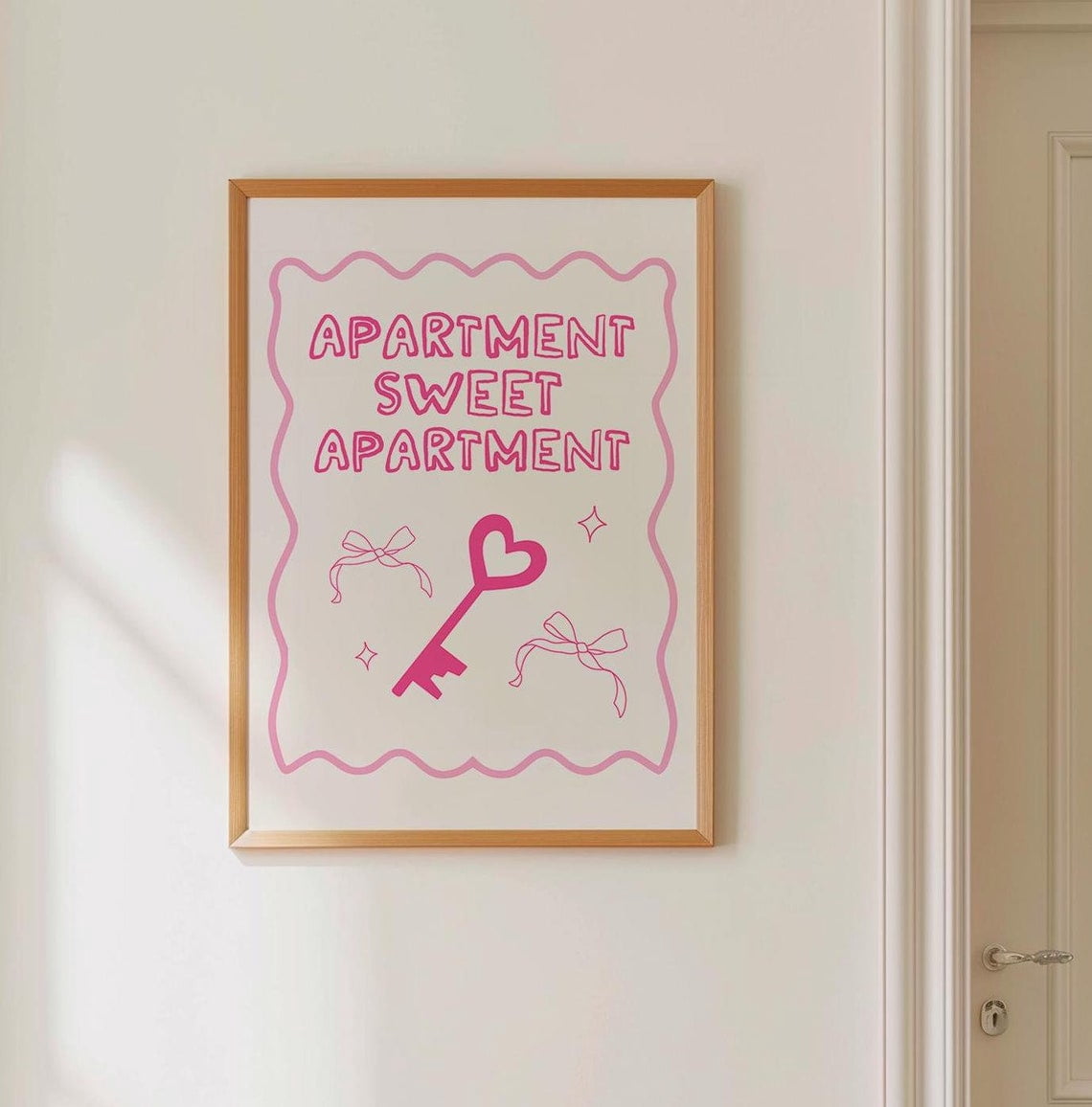 Apartment Sweet Apartment Home Print Poster Instant Pink Trendy Wall ...