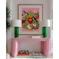 Apartment Trendy Bedroom Pink Floral Sacred Heart Wall Art Poster ...