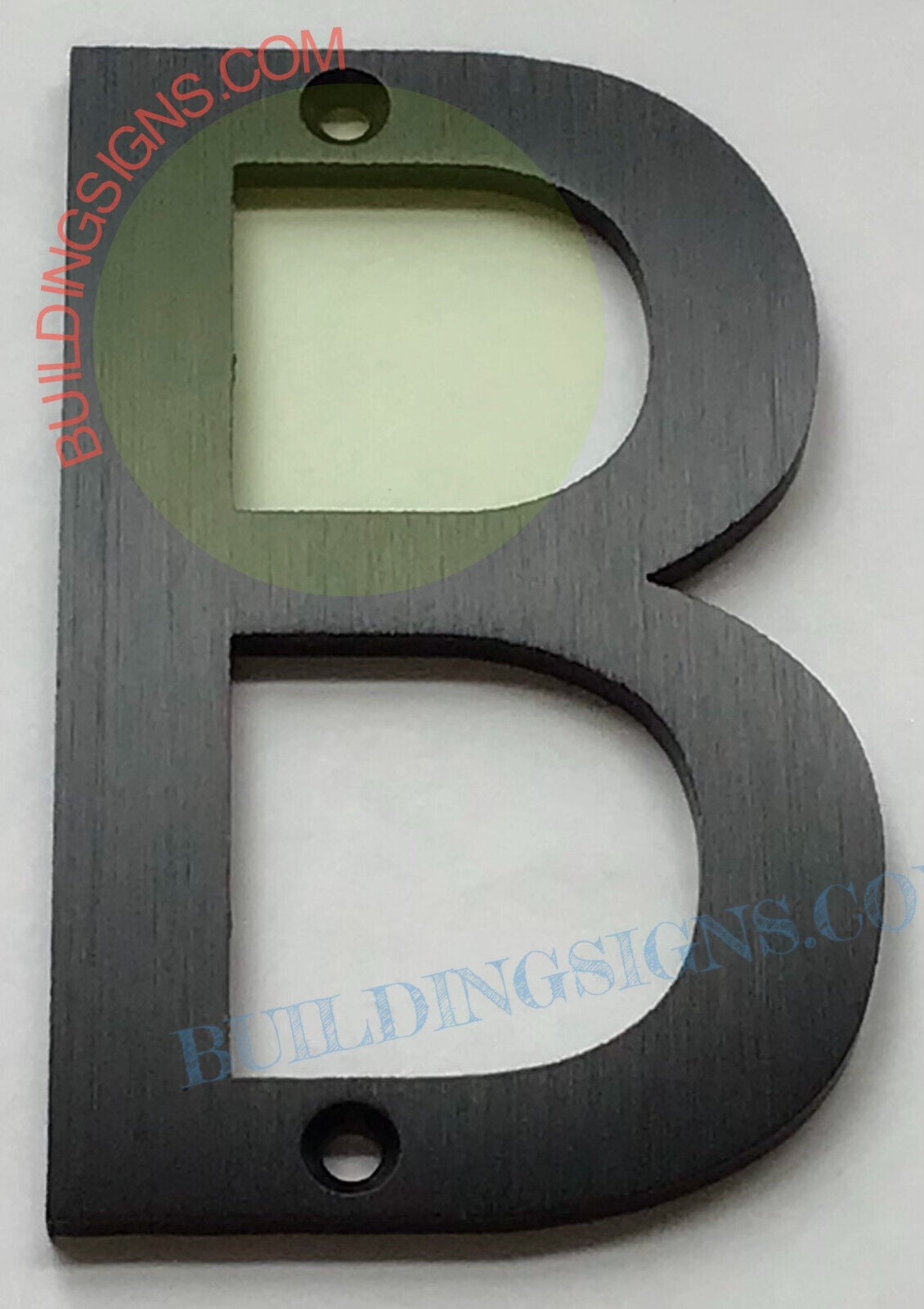 Apartment number B Sign ( Black Aluminium, 3 inch)-Floating Mount ...