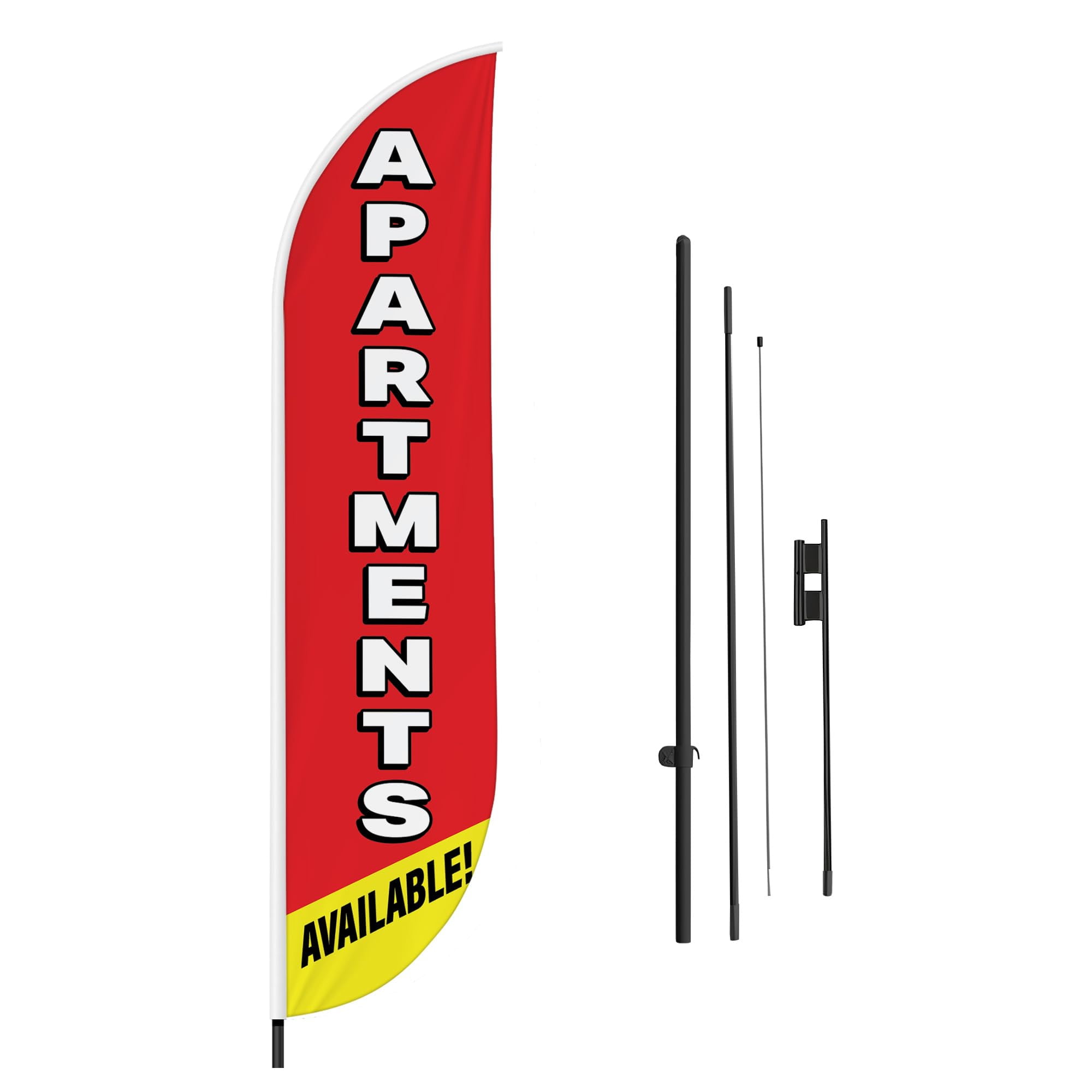 Apartments Feather Flag(11.5feetX2.5feet) by DreamController | Outdoor ...