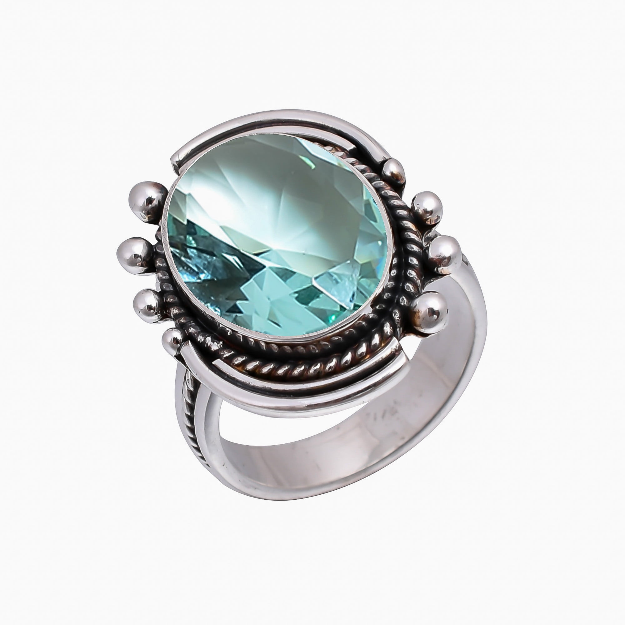 Apatite 925 Sterling Silver Ring V5047, Apatite Ring, Gemstone Ring ...