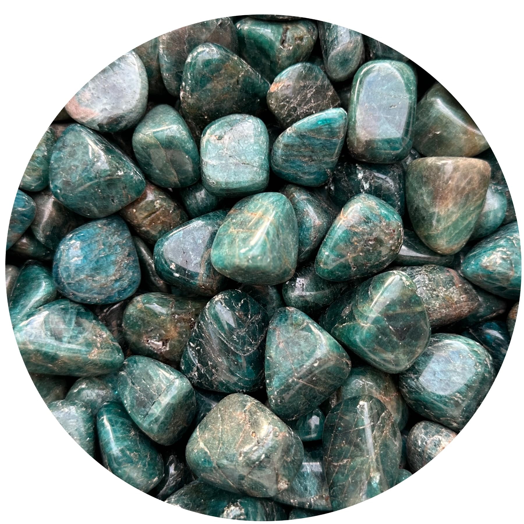 Apatite Tumbled Stones, Polished Apatite Gemstone, Apatite Healing ...