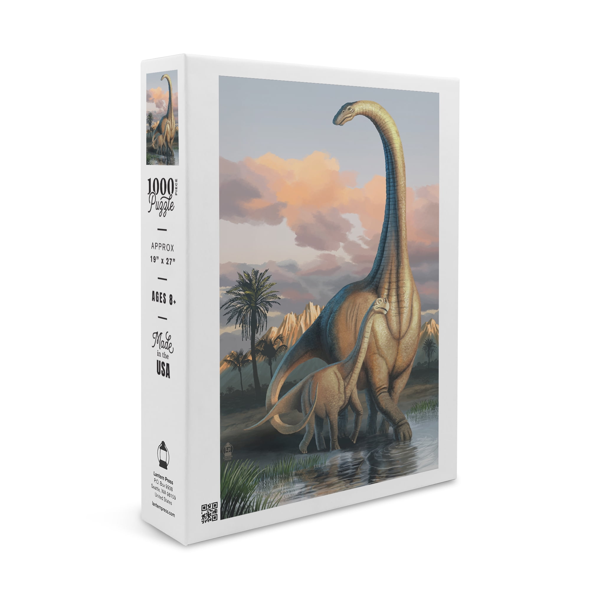 Apatosaurus Dinosaur (1000 Piece Puzzle, Size 19x27, Challenging Jigsaw ...
