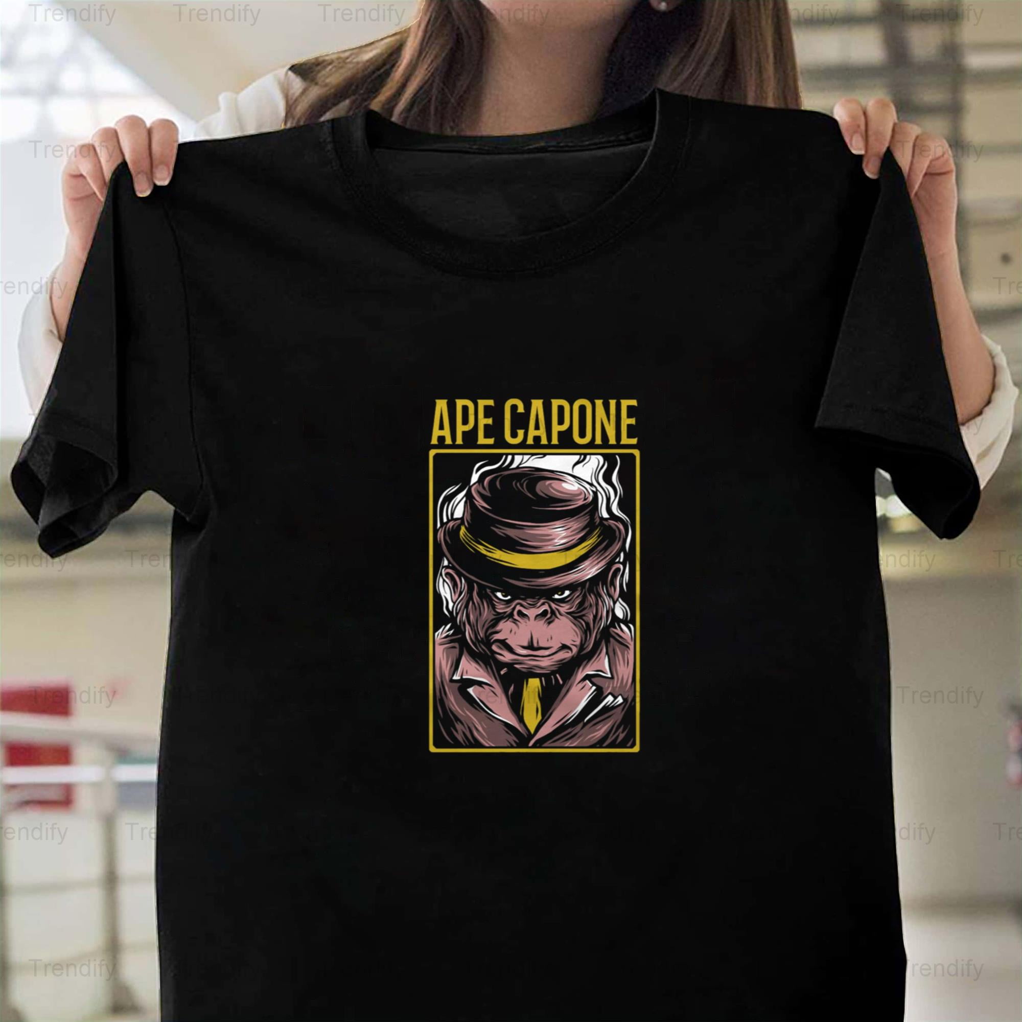 Ape Capone Mafia Style Funny Animal Gangster Parody Graphic H27660 T ...