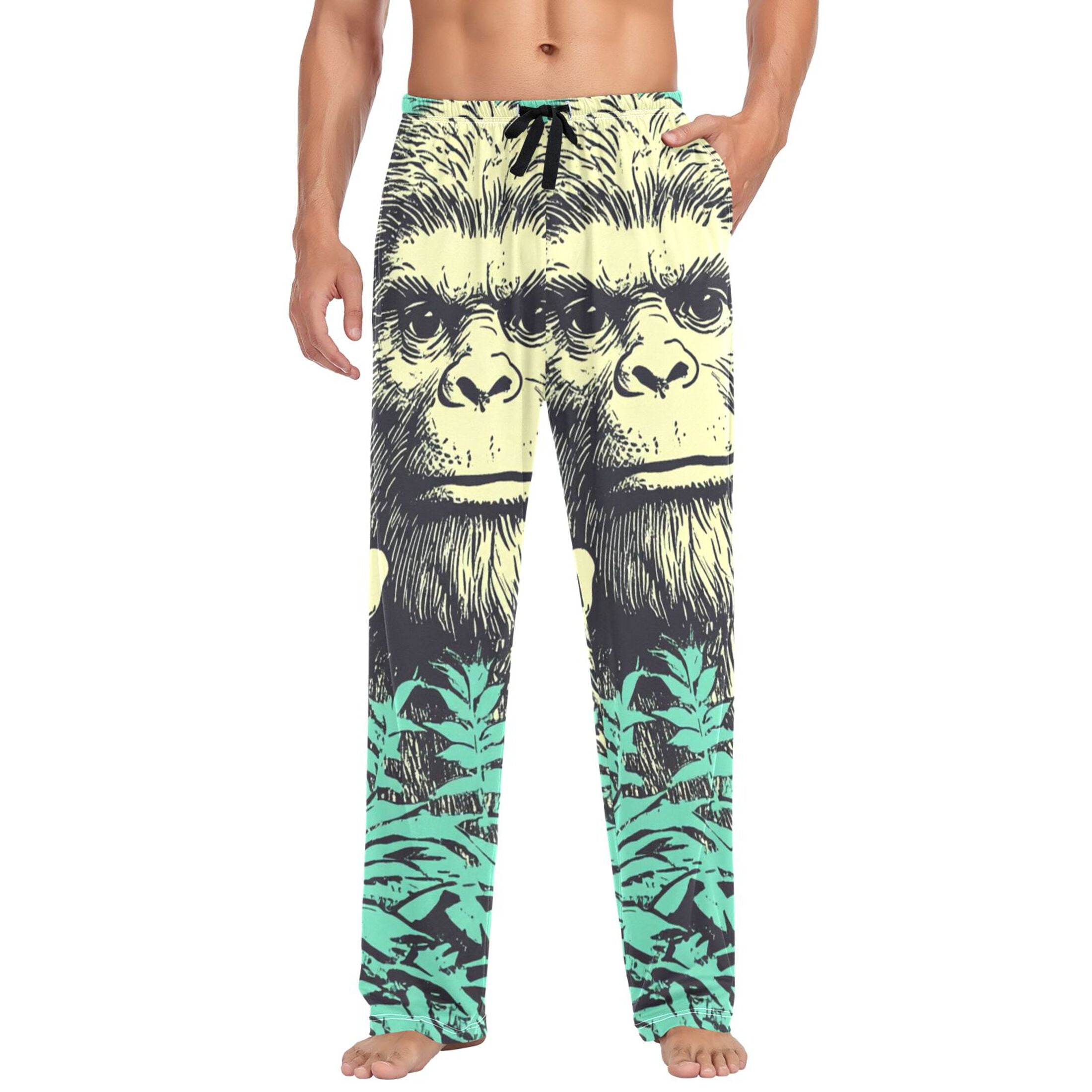 Ape in The Woods Mens Cotton Pajama Pant Sleep and Lounge Bottons with ...