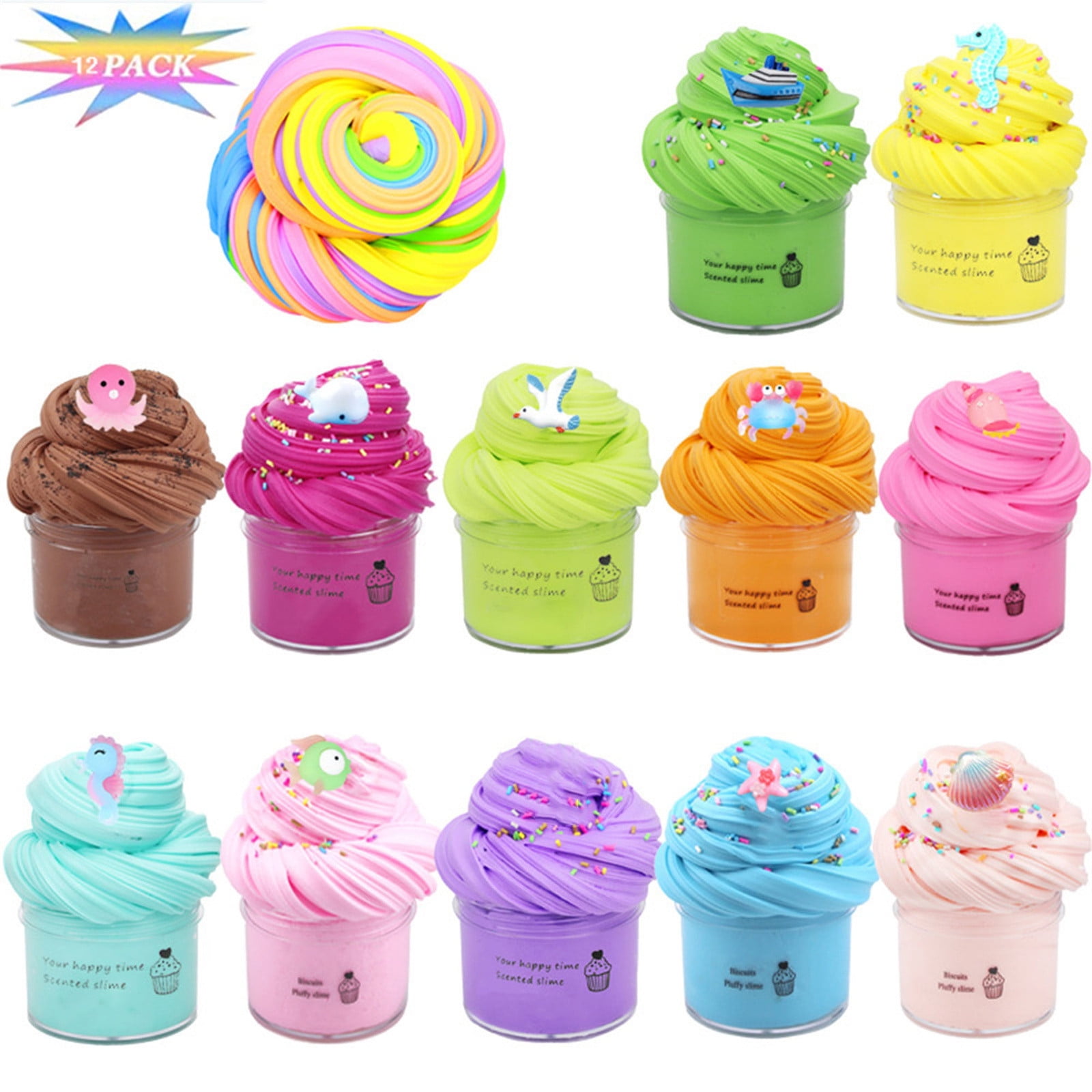 Apepal Christmas Gifts Toys 12 Pack Butter Slime Kit, Scented Slime For ...