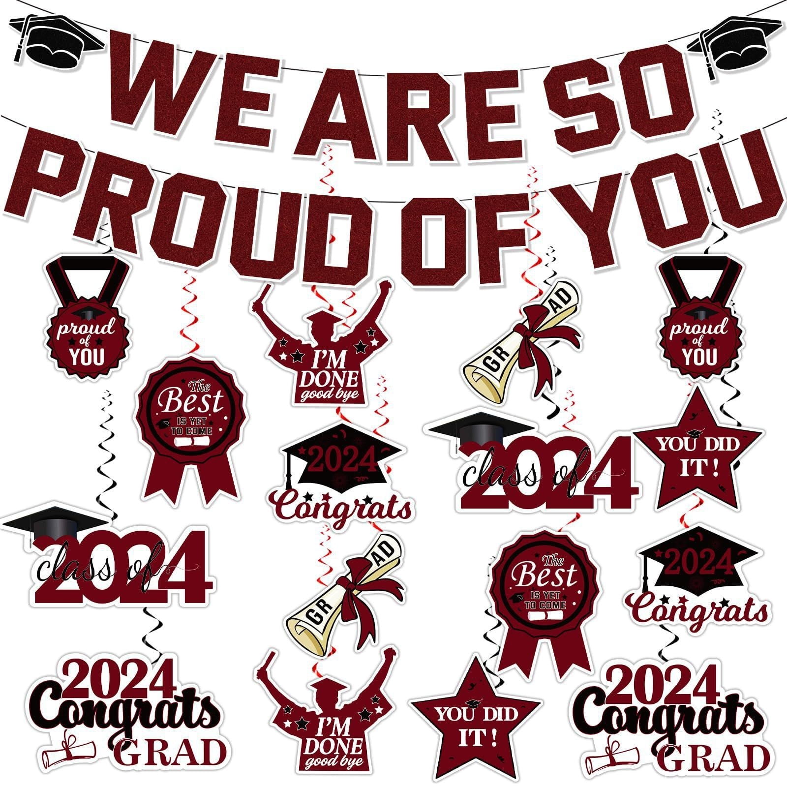 Apepal Graduation Party Supplies 2024 Graduation Season Theme Elevator ...