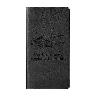 WIRESTER PU Leather Car Registration and Insurance Holder, Car Document ...