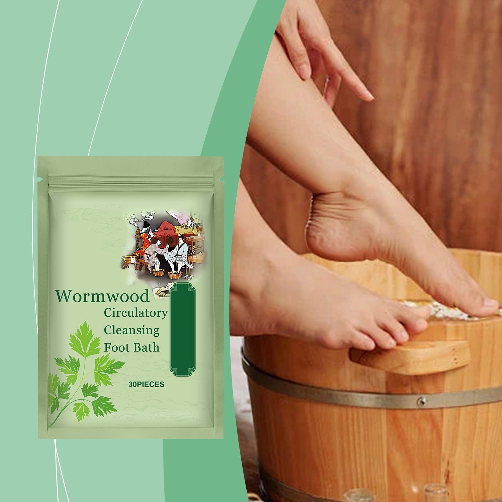 Apepal Natural Mugwort Herb Foot Soak Foot Bath Powder Spa Relax ...