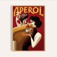 Aperitif Poster: Vintage Bar and Kitchen Print (Red Yellow Tones ...
