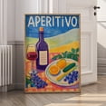 Aperitivo Italian Wine And Citrus Mediterranean Food Colorful Poster ...
