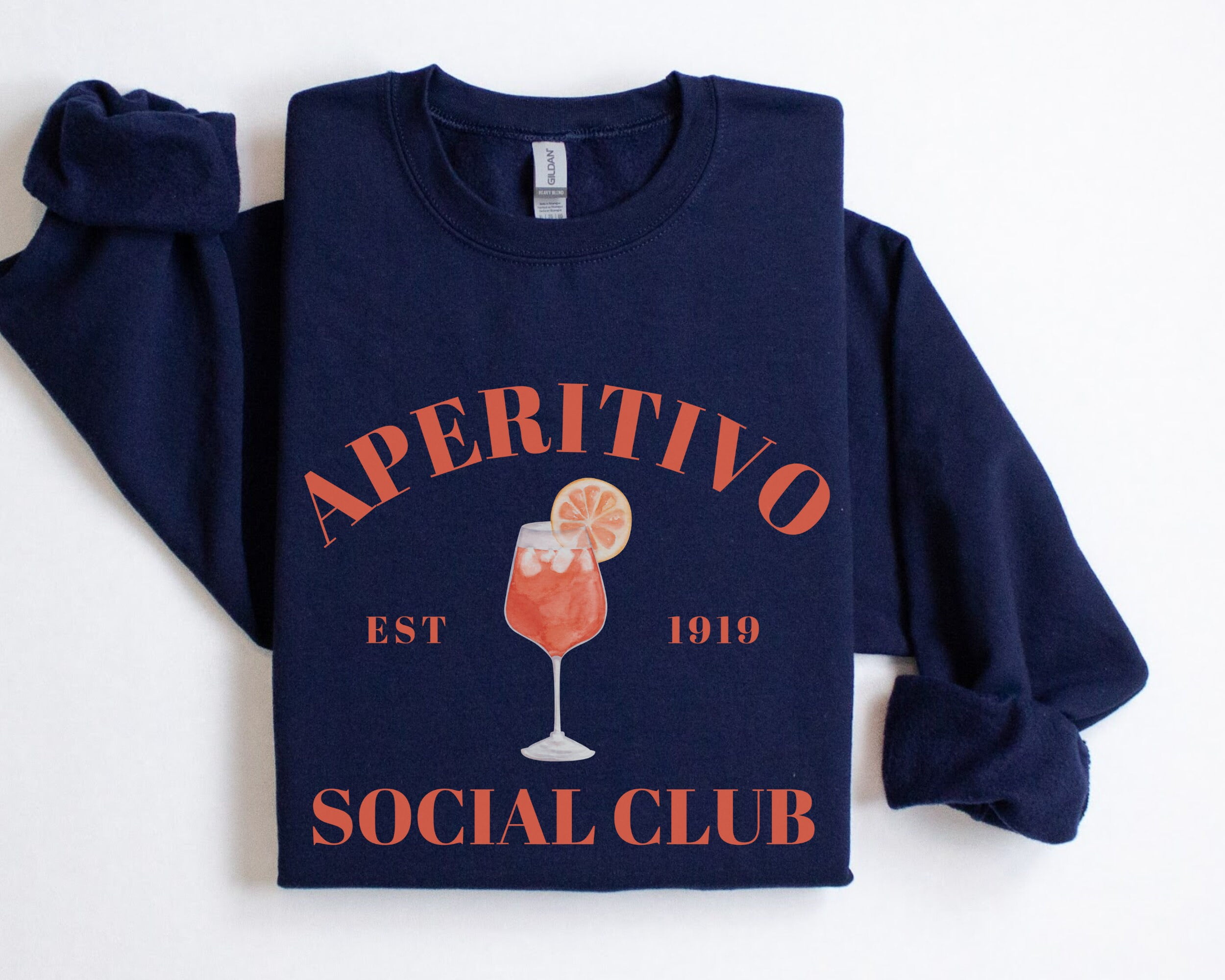 Aperitivo Social Club Crewneck T-Shirt Cute Aperol, Campari Spritz ...