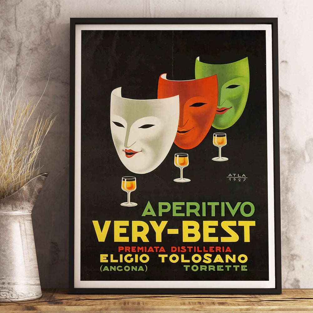 Aperitivo Vintage Poster Food&Drink Poster - Bar Decor - Rare Drink ...