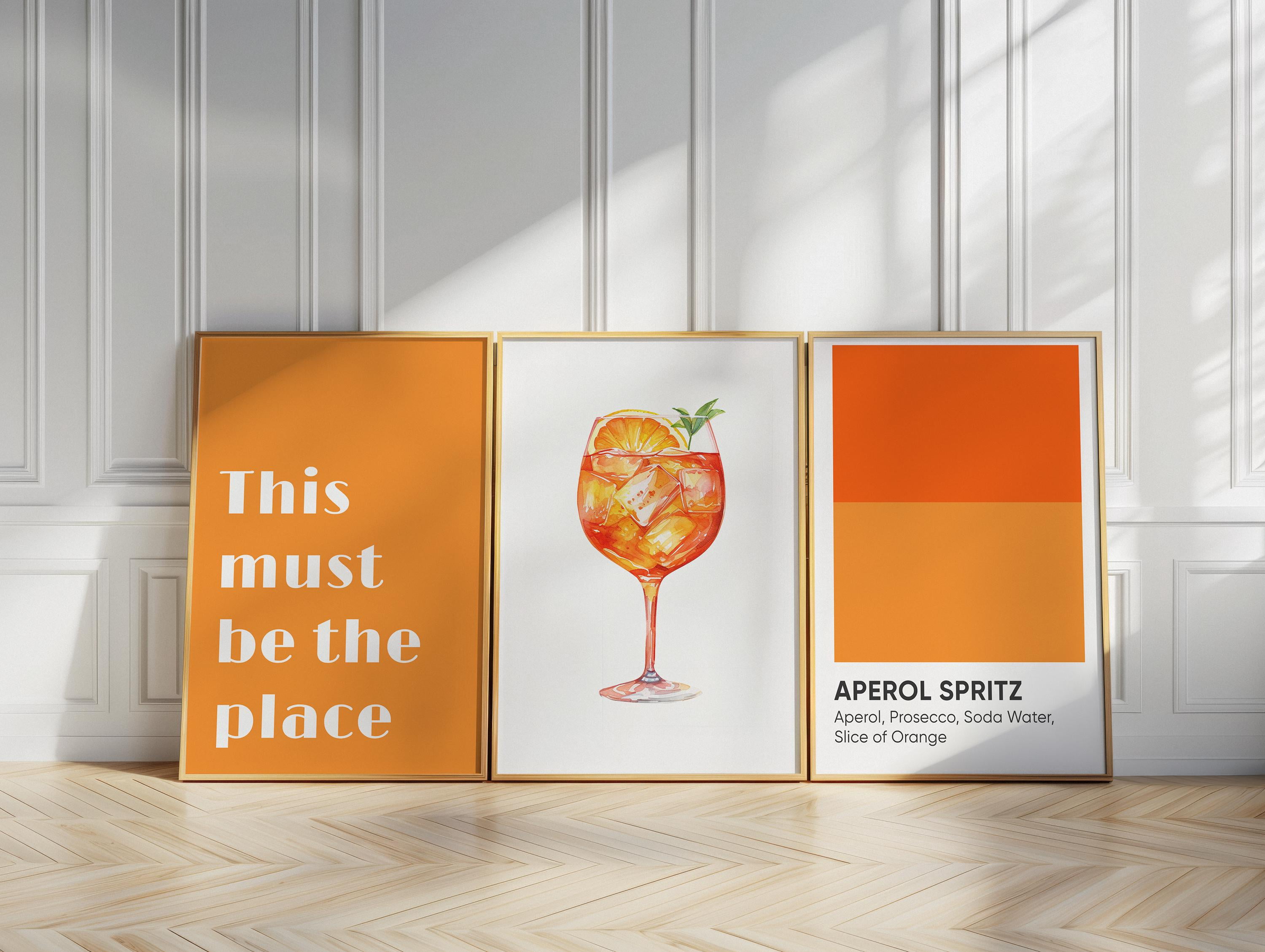 Aperol Poster Trendy Bar CArt Bar Cart Decor Home bar Kitchen Decor ...