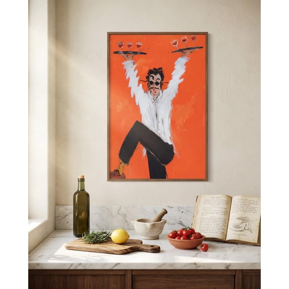 Aperol Spritz Bartender Portrait Poster, Unframed Paper Poster 11x14in ...