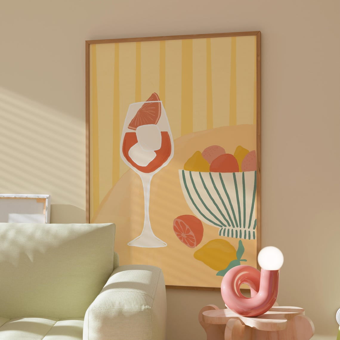 Aperol Spritz Citrus Cocktail Preppy Summer Poster Unframed Paper Print ...