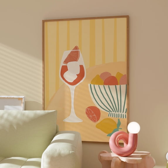 Aperol Spritz Citrus Cocktail Preppy Summer Poster Unframed Paper Print ...